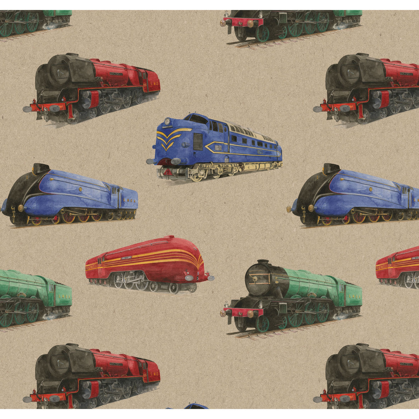 Steam Train Recycled Gift Wrapping Paper and "1st Class" tags | The ...